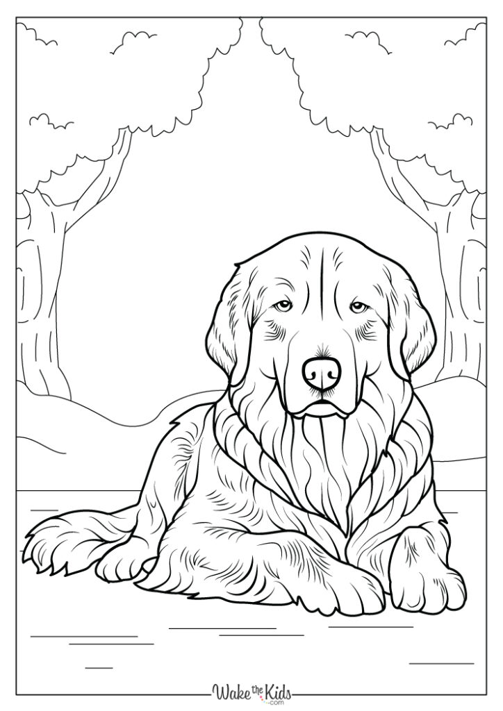 Dog and Puppy Coloring Pages (Free Printable PDFs) | WakeTheKids