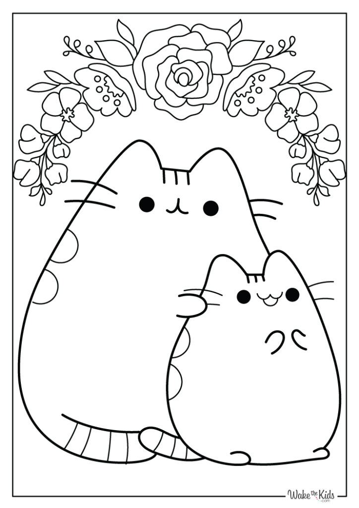 Pusheen Coloring Pages (Free Printable PDFs) | WakeTheKids