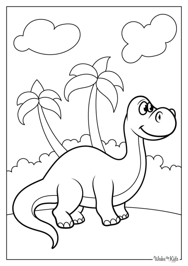 Dinosaur Coloring Pages (Free Printable PDFs) | WakeTheKids