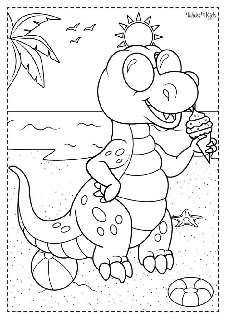 Dinosaur Coloring Pages (Free Printable PDFs) | WakeTheKids