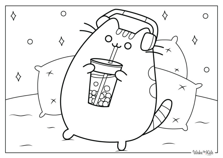 Pusheen Coloring Pages (Free Printable PDFs) | WakeTheKids