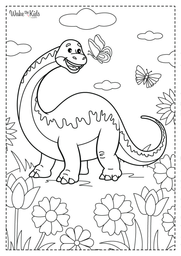 Dinosaur Coloring Pages (Free Printable PDFs) | WakeTheKids