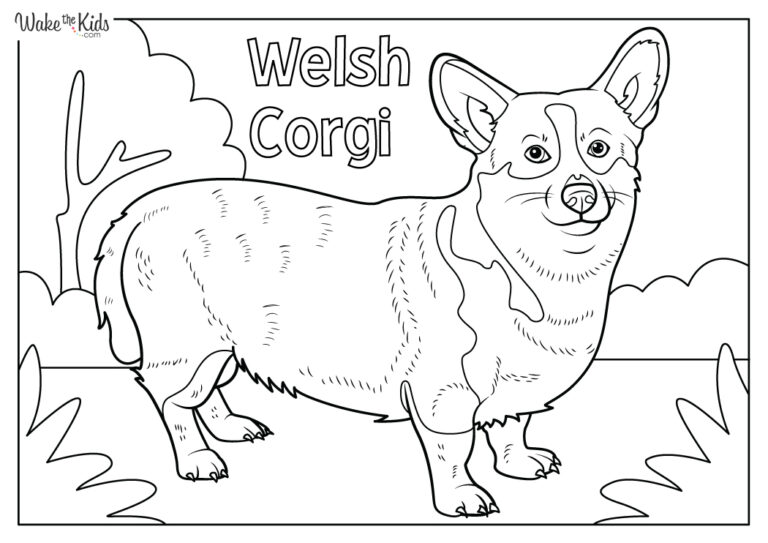 Corgi Coloring Pages (Free Printable PDFs) | WakeTheKids