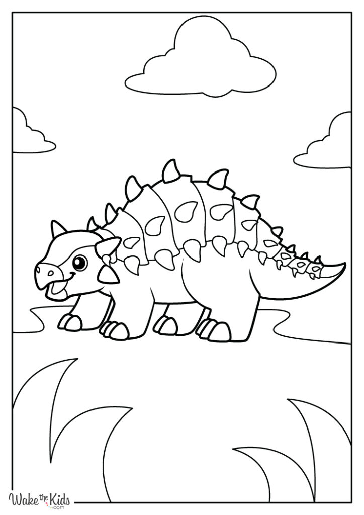 Ankylosaurus Coloring Pages (Free Printable PDFs) | WakeTheKids