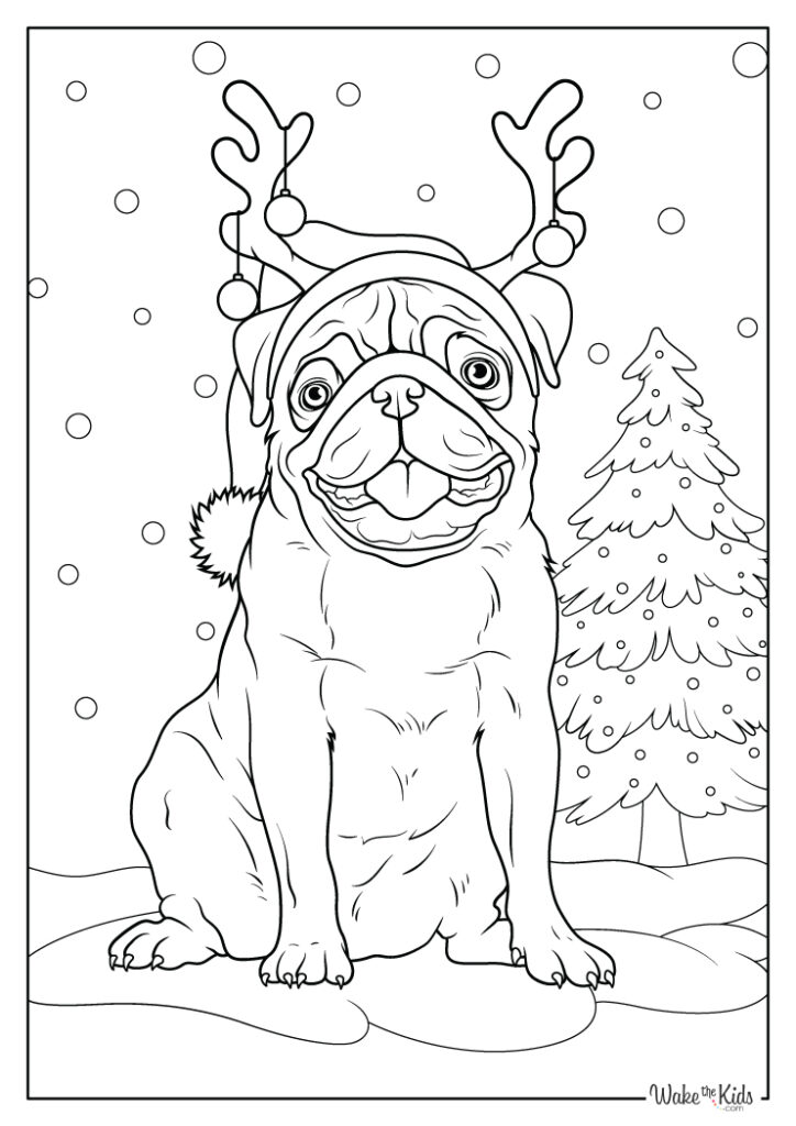 Pug Coloring Pages (Free Printable PDFs) | WakeTheKids