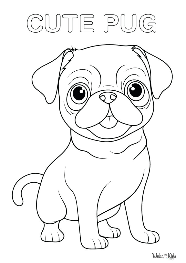 Pug Coloring Pages (Free Printable PDFs) | WakeTheKids