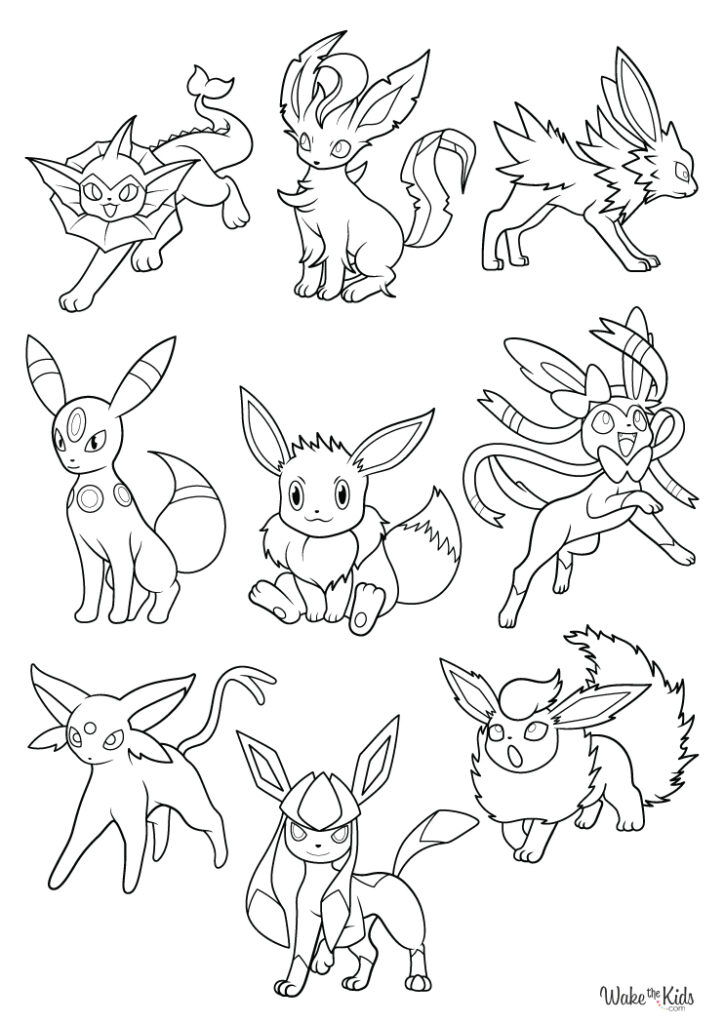 Eevee Coloring Pages (Free Printable PDFs) | WakeTheKids