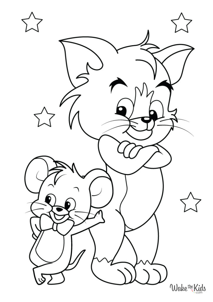 Tom and Jerry Coloring Pages (Free Printable PDFs) | WakeTheKids