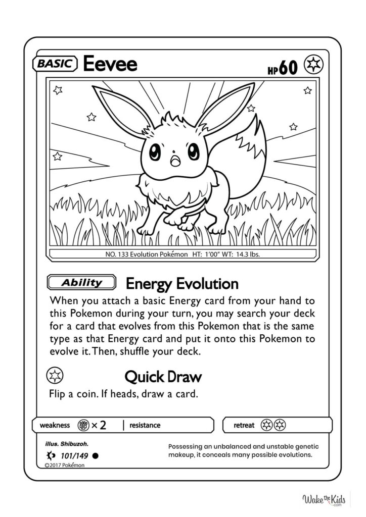 Eevee Coloring Pages (Free Printable PDFs) | WakeTheKids