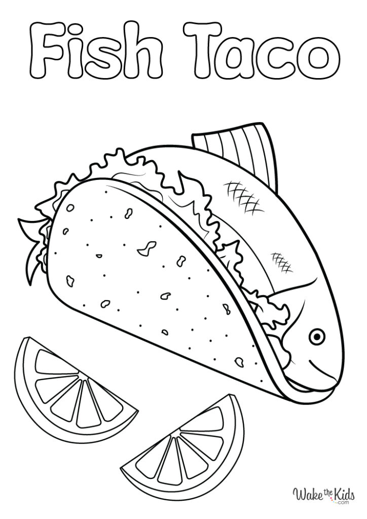 Taco Coloring Pages (Free Printable PDFs) | WakeTheKids
