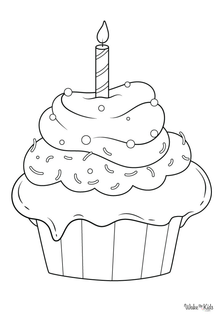 Cupcake Coloring Pages (Free Printable PDFs) | WakeTheKids
