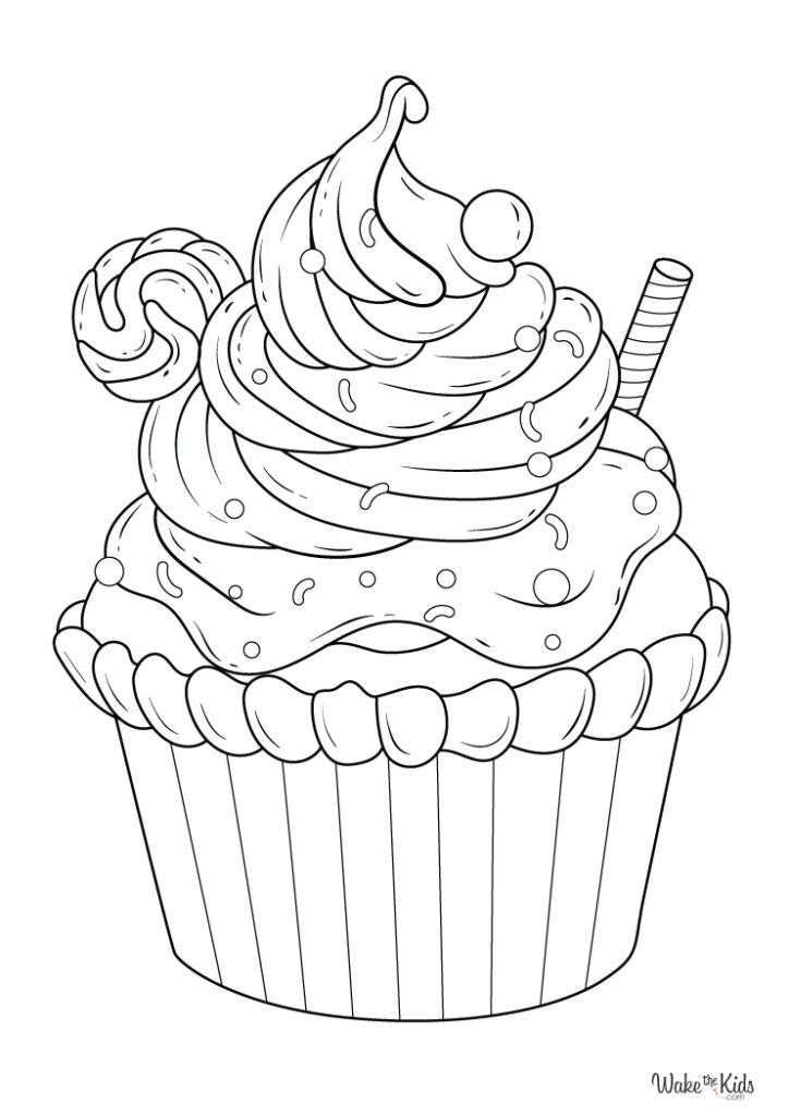 Cupcake Coloring Pages (Free Printable PDFs) | WakeTheKids