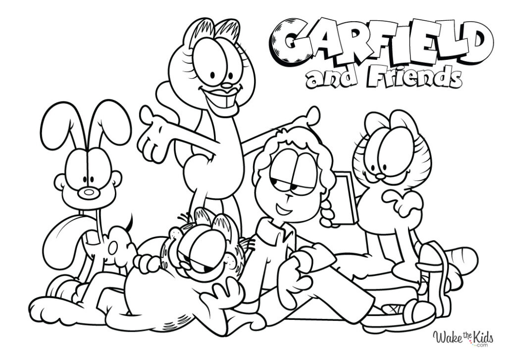 Garfield Coloring Pages (Free Printable PDFs) | WakeTheKids