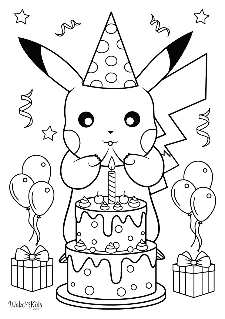 Pikachu Coloring Pages (Free Printable PDFs) | WakeTheKids