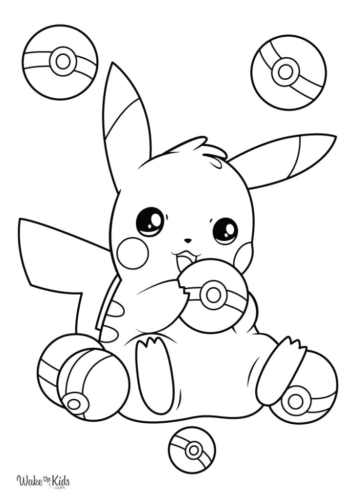 Pikachu Coloring Pages (Free Printable PDFs) | WakeTheKids