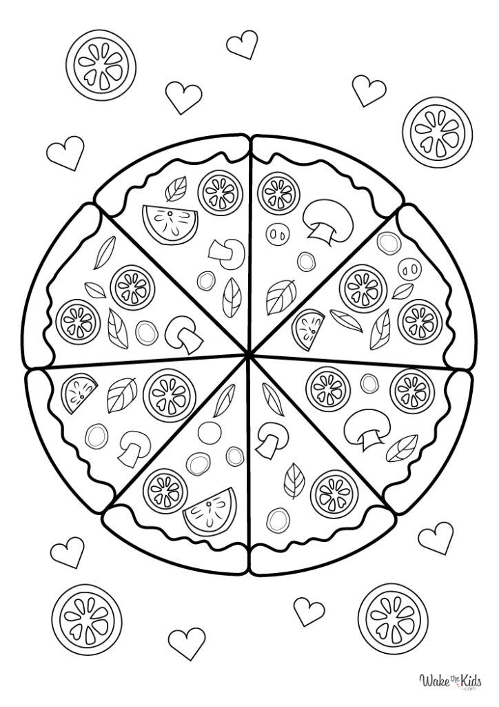 Pizza Coloring Pages (Free Printable PDFs) | WakeTheKids