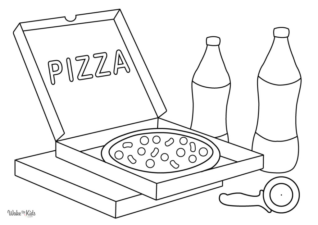 Pizza Coloring Pages (Free Printable PDFs) | WakeTheKids