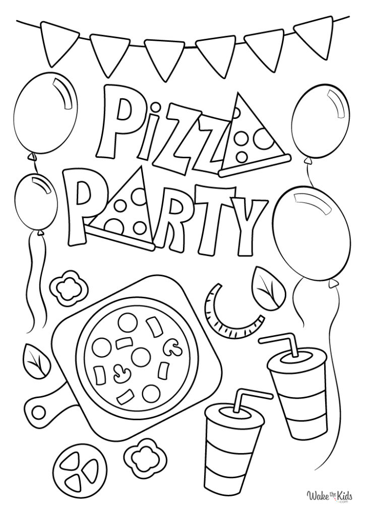 Pizza Coloring Pages (Free Printable PDFs) | WakeTheKids
