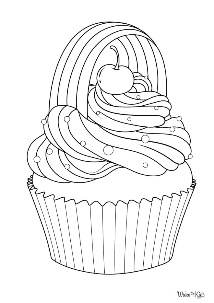Cupcake Coloring Pages (Free Printable PDFs) | WakeTheKids