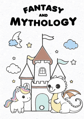 Fantasy and Mythology Coloring Pages (Free Printable PDFs) | WakeTheKids
