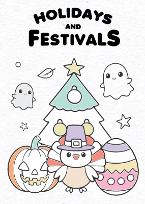 Holidays and Festivals Coloring Pages (Free Printable PDFs) | WakeTheKids