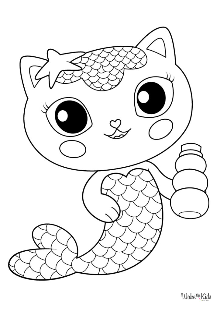 Gabby's Dollhouse Coloring Pages (Free Printable PDFs) | WakeTheKids