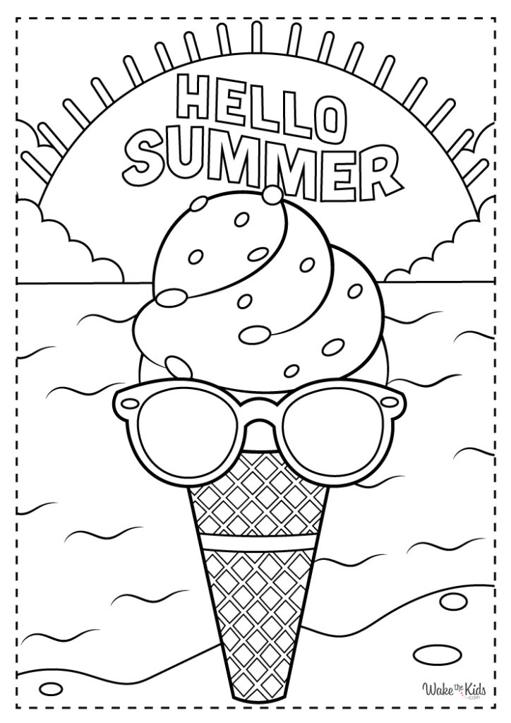 Ice Cream and Popsicle Coloring Pages (Free Printable PDFs) | WakeTheKids