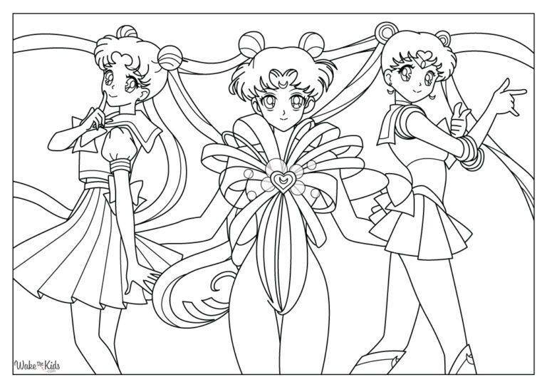 Sailor Moon Coloring Pages (Free Printable PDFs) | WakeTheKids