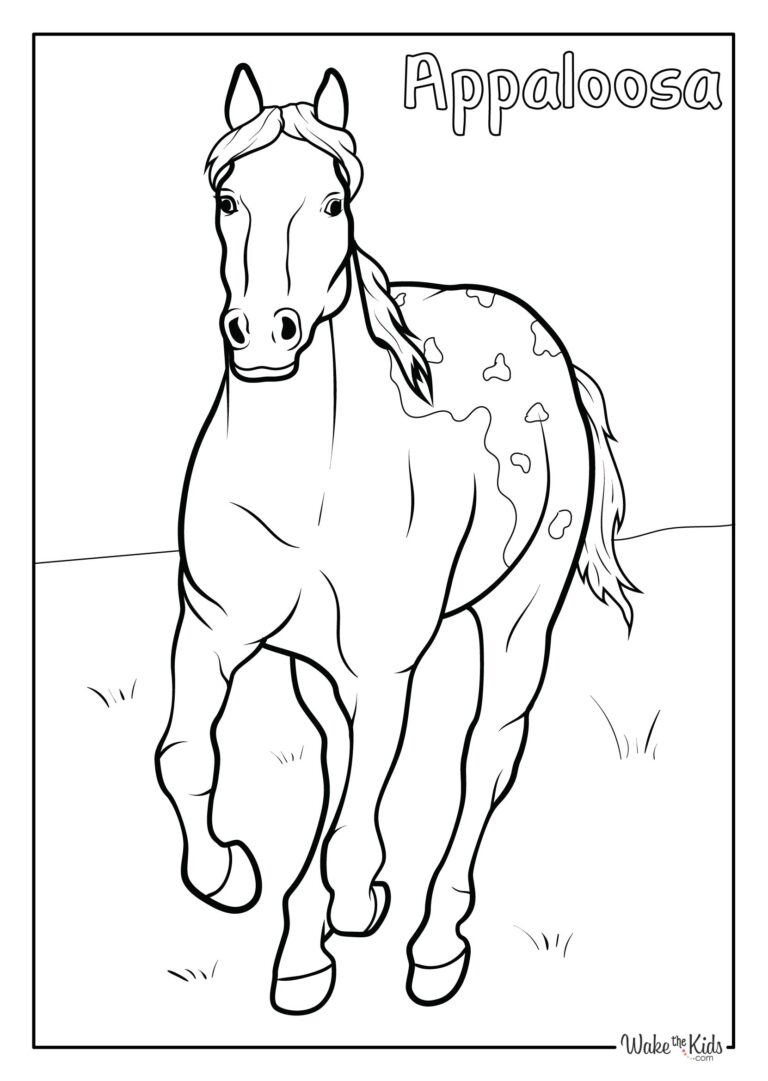 Appaloosa Horse Coloring Pages (Free Printable PDFs) | WakeTheKids