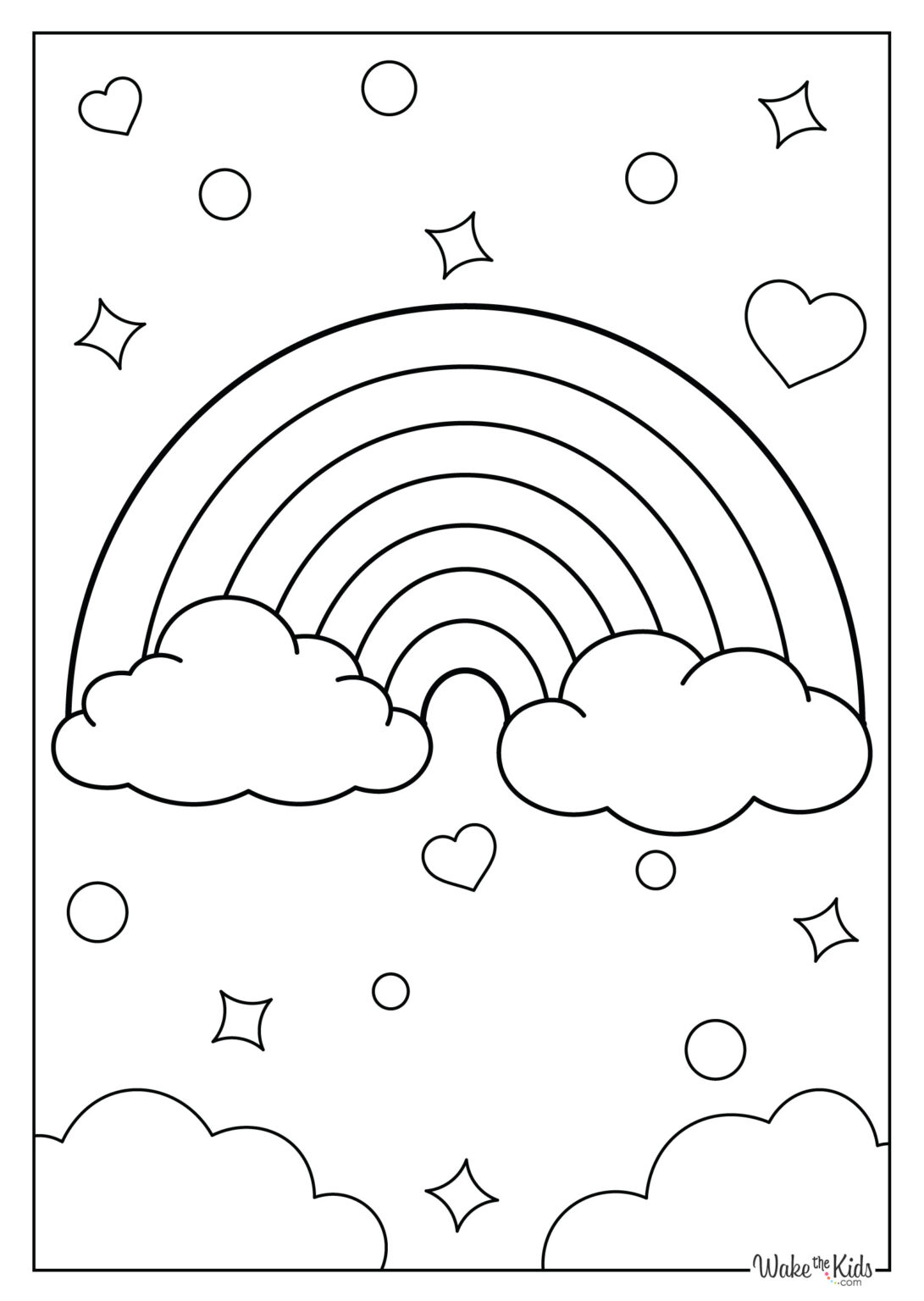 Rainbow Coloring Pages (Free Printable PDFs) | WakeTheKids