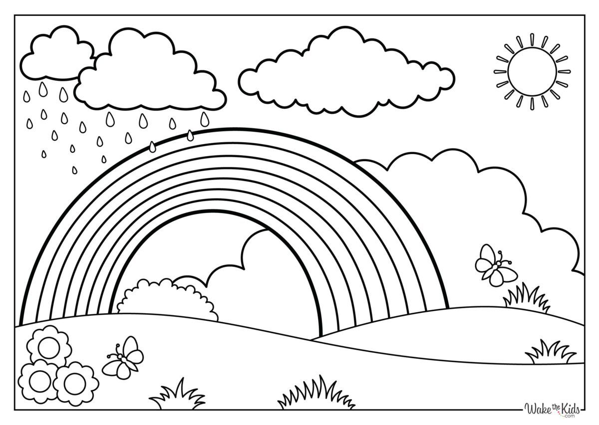 Rainbow Coloring Pages (Free Printable PDFs) | WakeTheKids