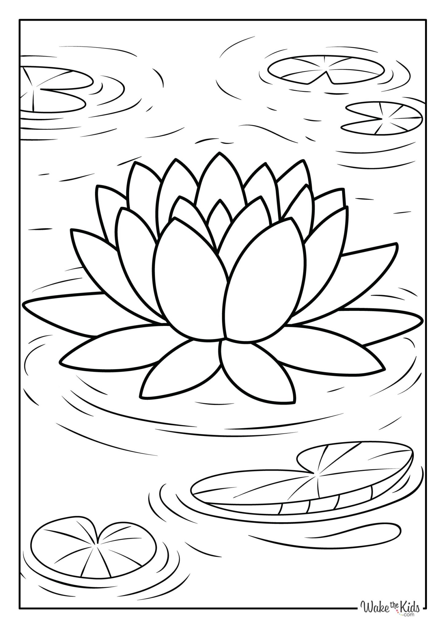 Water Lily Coloring Pages (Free Printable PDFs) | WakeTheKids