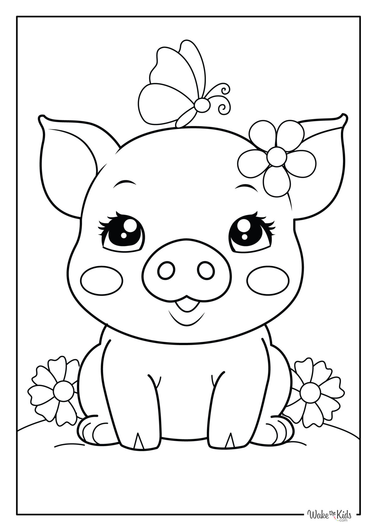 Pig Coloring Pages (Free Printable PDFs) | WakeTheKids
