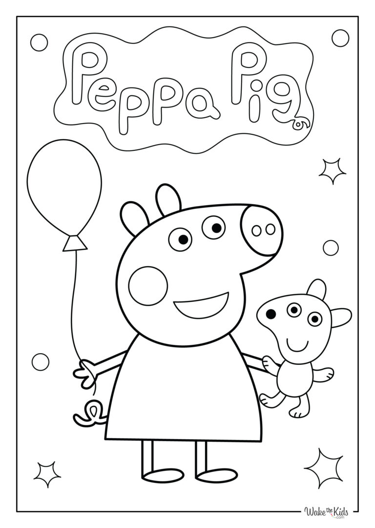 Peppa Pig Coloring Pages (Free Printable PDFs) | WakeTheKids