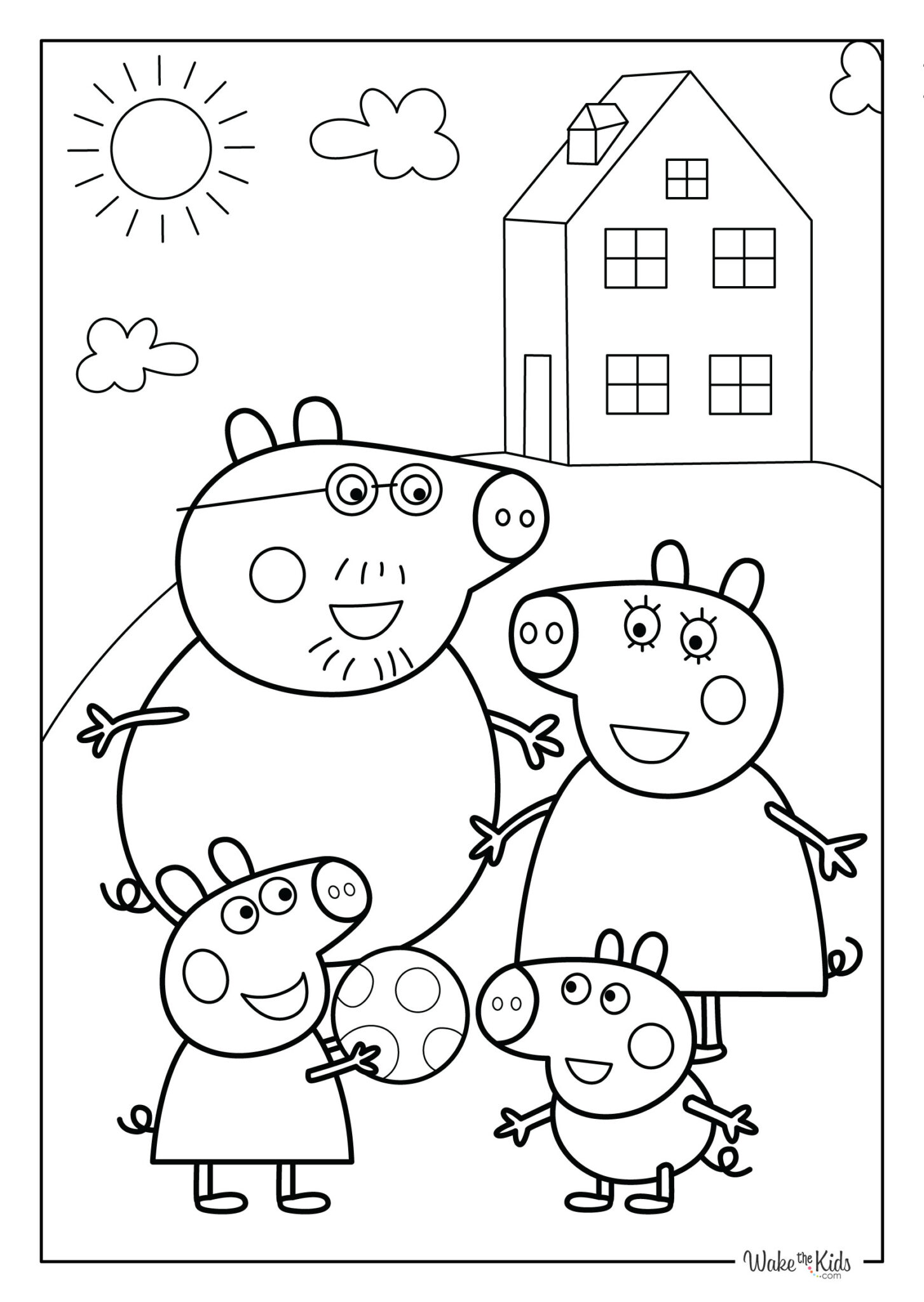 Peppa Pig Coloring Pages Free Printable Pdfs Wakethekids