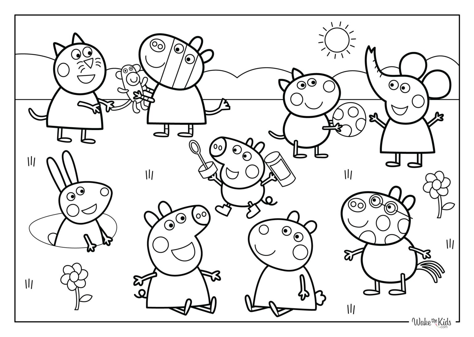 Peppa Pig Coloring Pages (Free Printable PDFs) | WakeTheKids