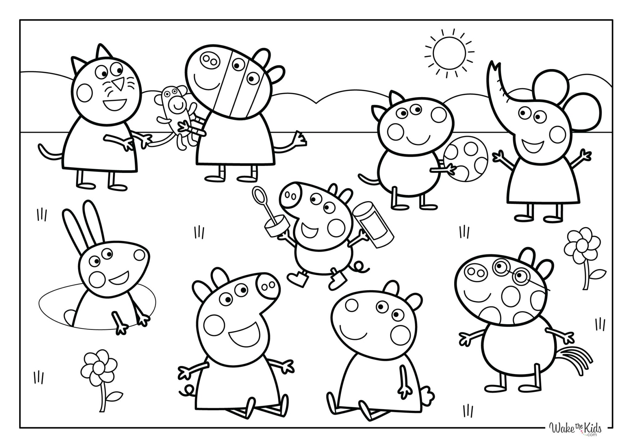 Peppa Pig Coloring Pages (Free Printable PDFs) | WakeTheKids