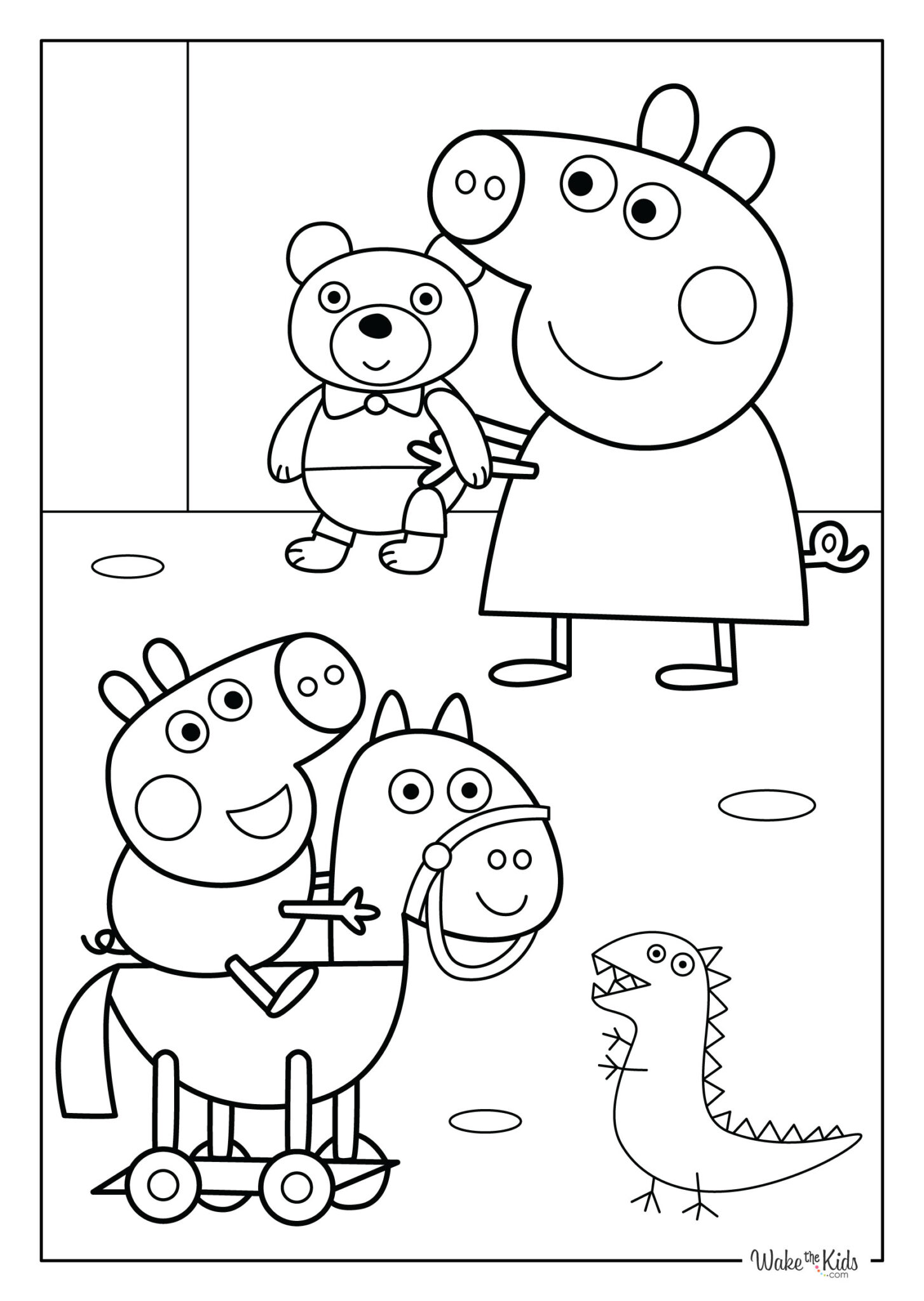 Peppa Pig Coloring Pages (Free Printable PDFs) | WakeTheKids