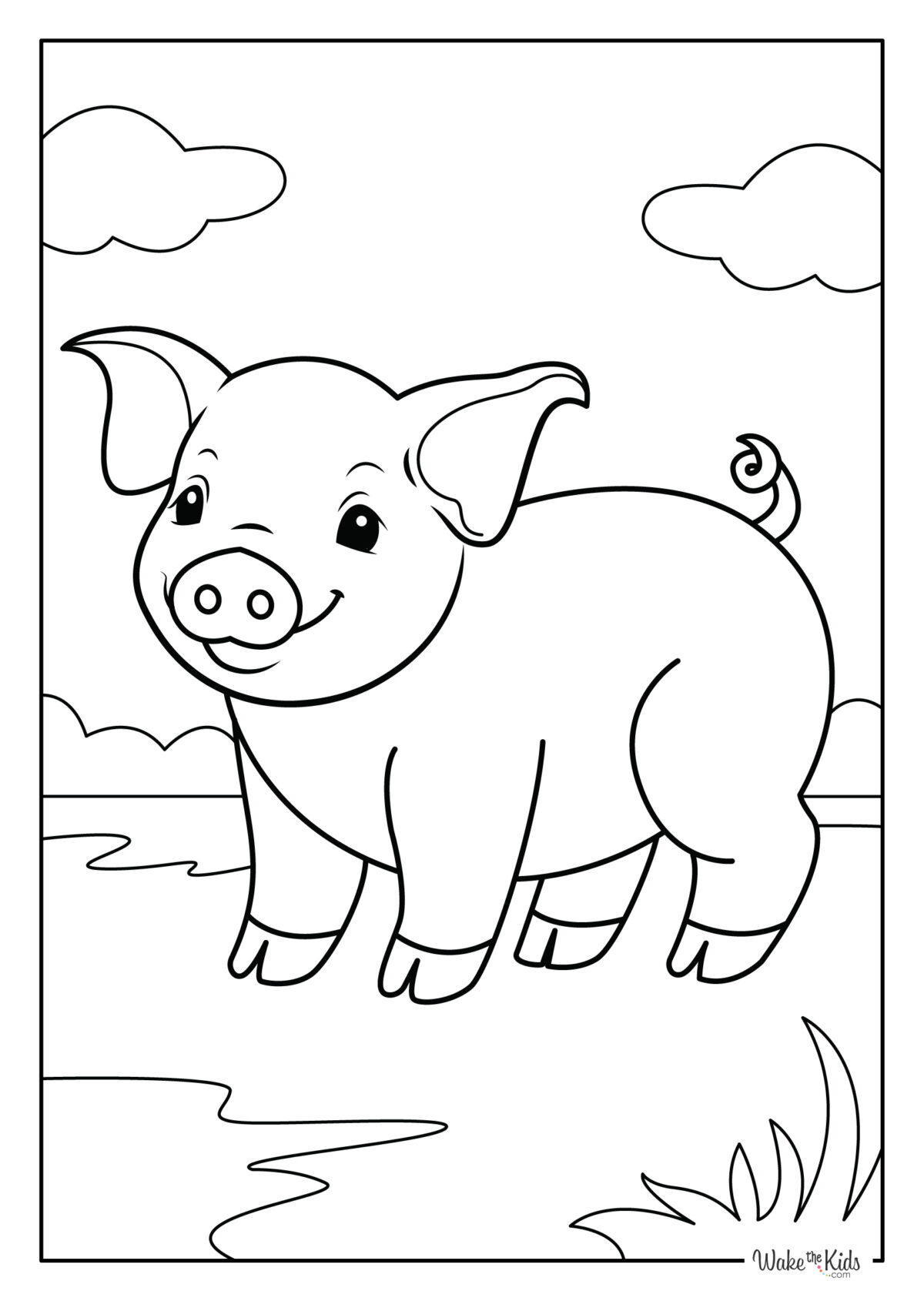 Pig Coloring Pages (Free Printable PDFs) | WakeTheKids