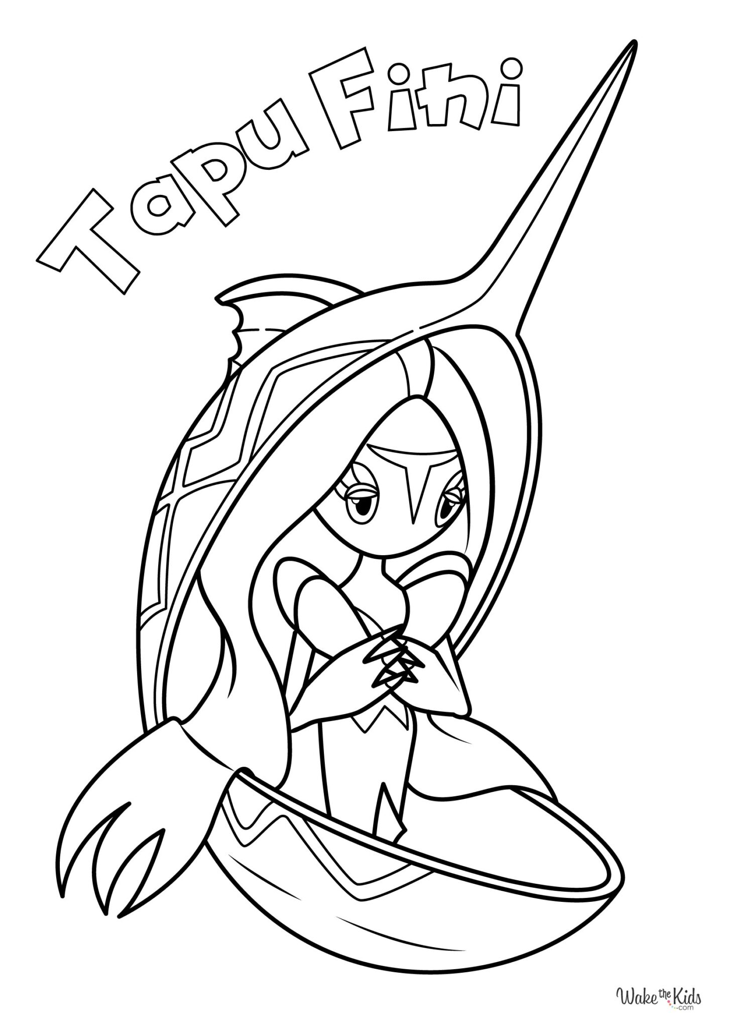 Tapu Fini Coloring Pages (Free Printable PDFs) | WakeTheKids