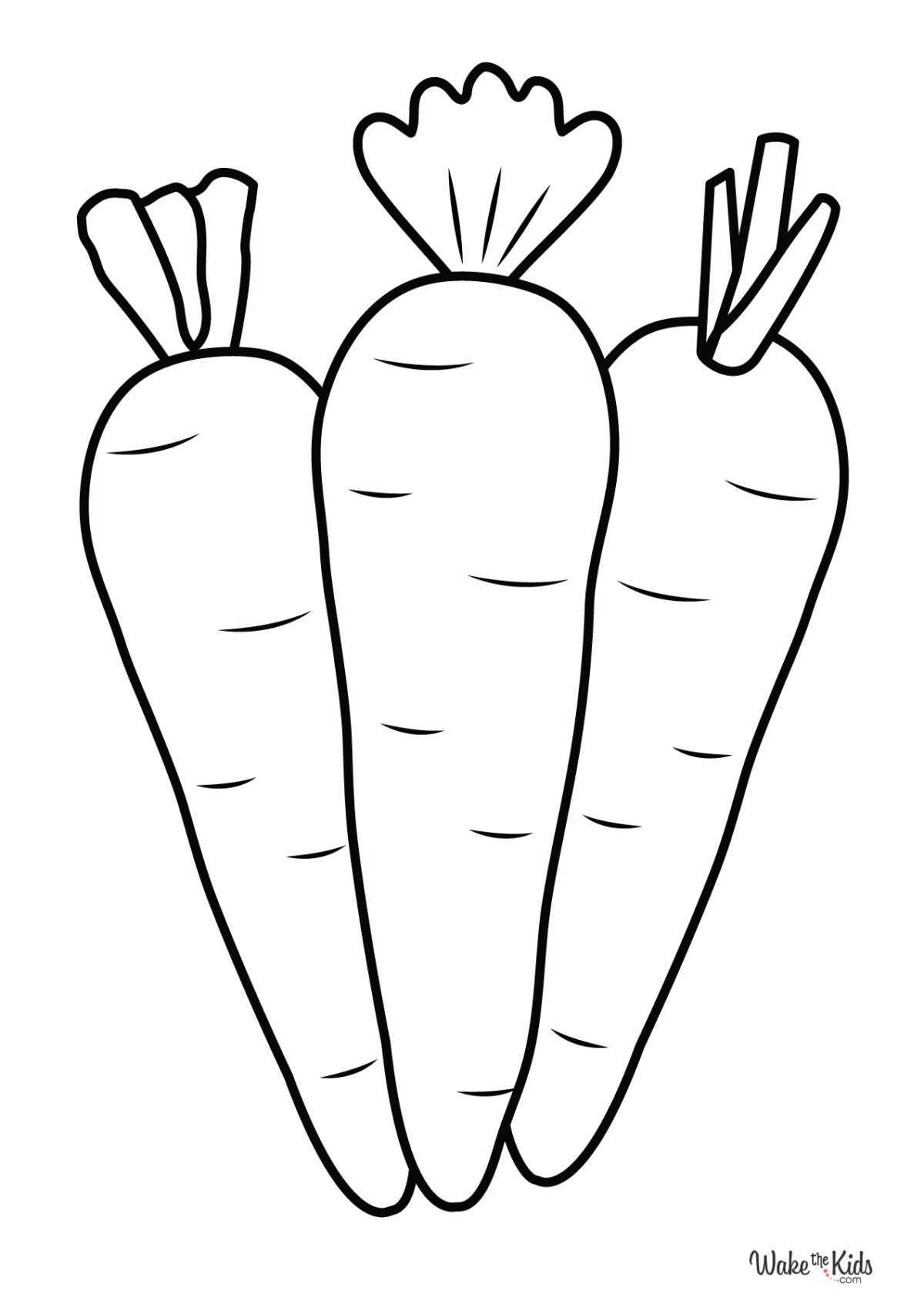 Carrot Coloring Pages (Free Printable PDFs) | WakeTheKids