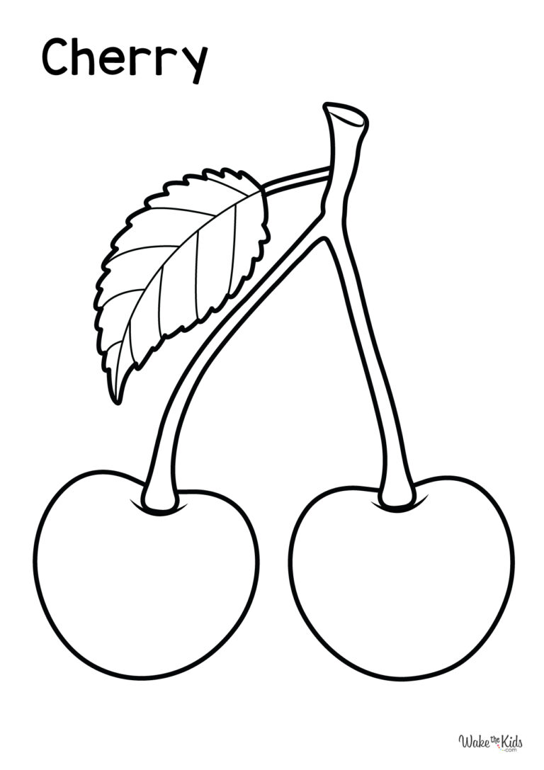 Cherry Coloring Pages (Free Printable PDFs) | WakeTheKids