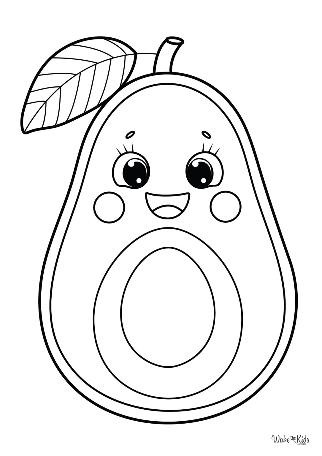 Avocado Coloring Pages (Free Printable PDFs) | WakeTheKids