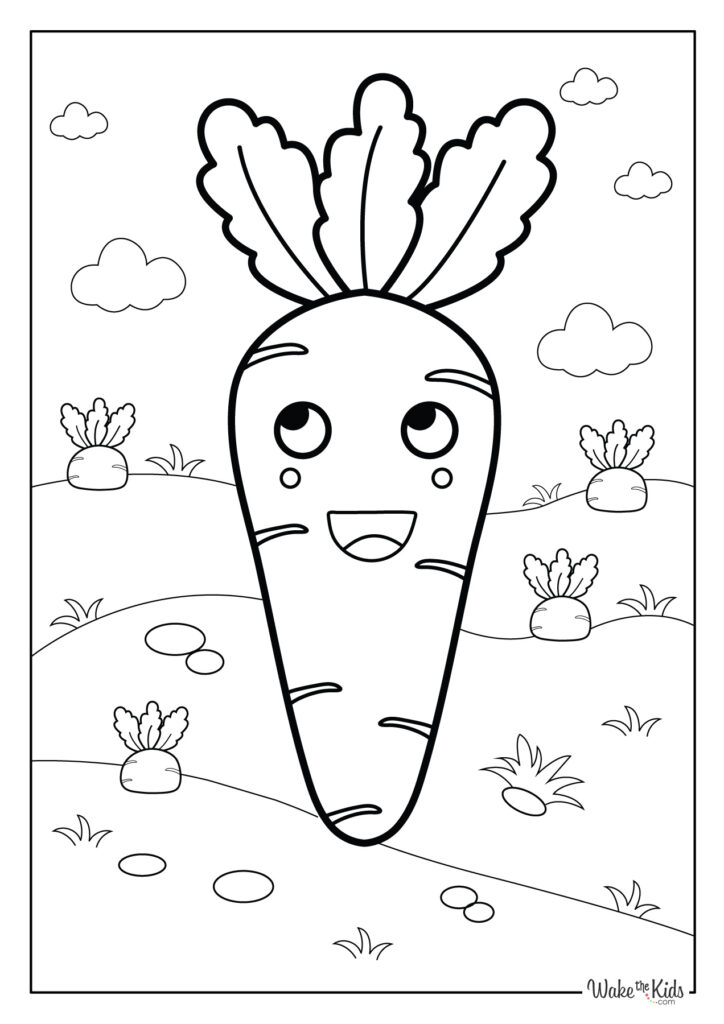Carrot Coloring Pages (Free Printable PDFs) | WakeTheKids