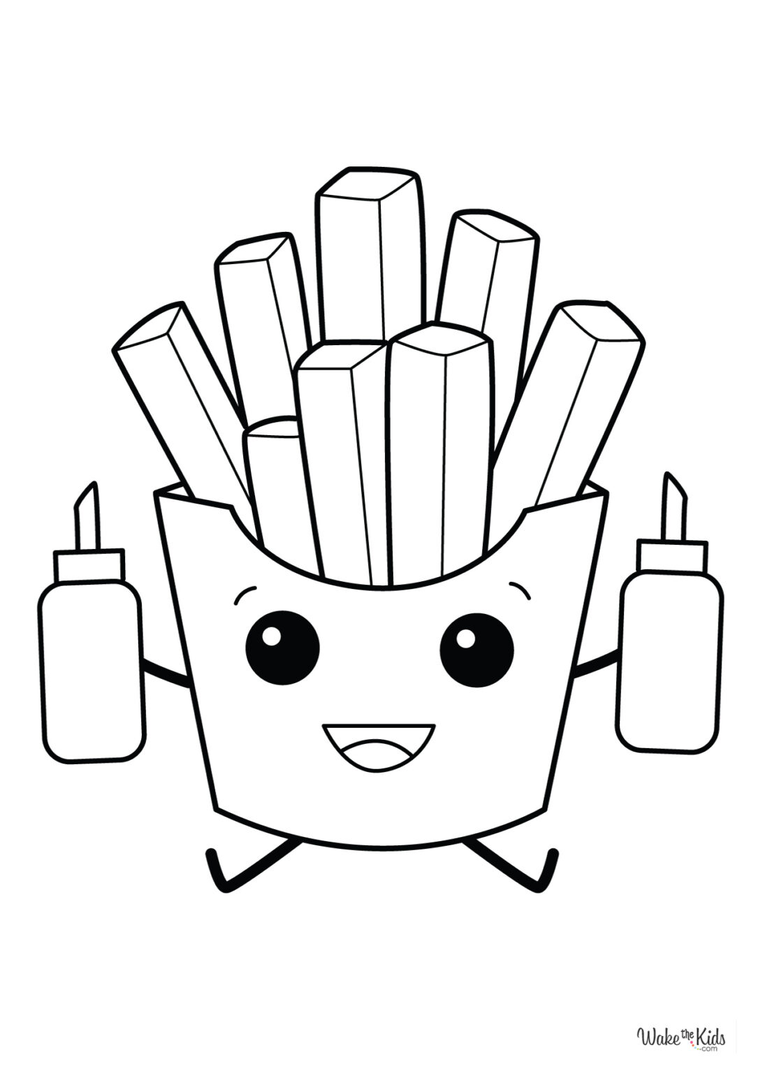 French Fries Coloring Pages (Free Printable PDFs) | WakeTheKids