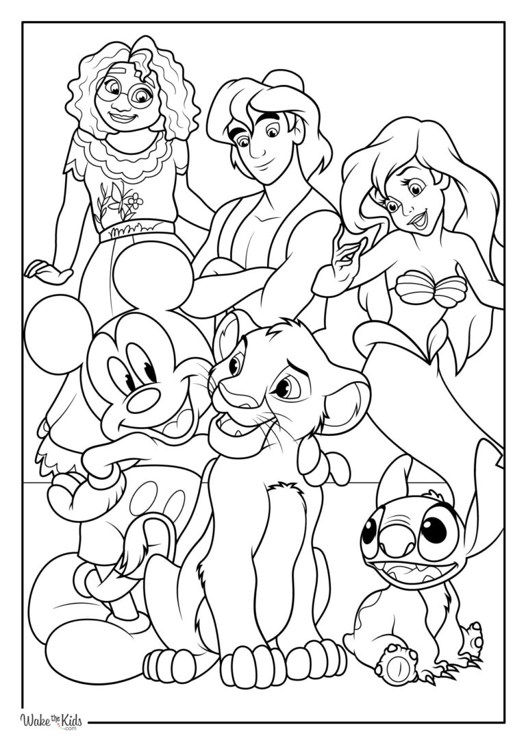 Disney Coloring Pages (Free Printable PDFs) | WakeTheKids