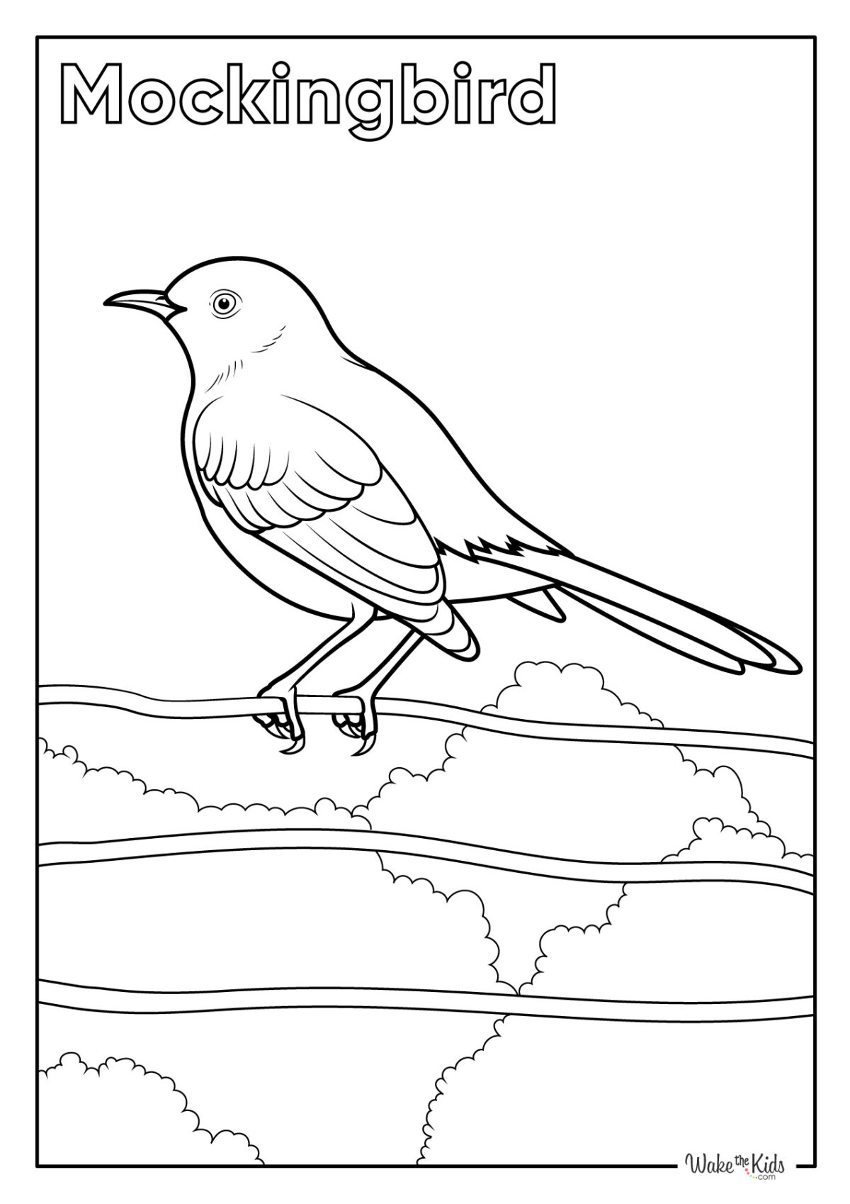 Mockingbird Coloring Pages (Free Printable PDFs) | WakeTheKids