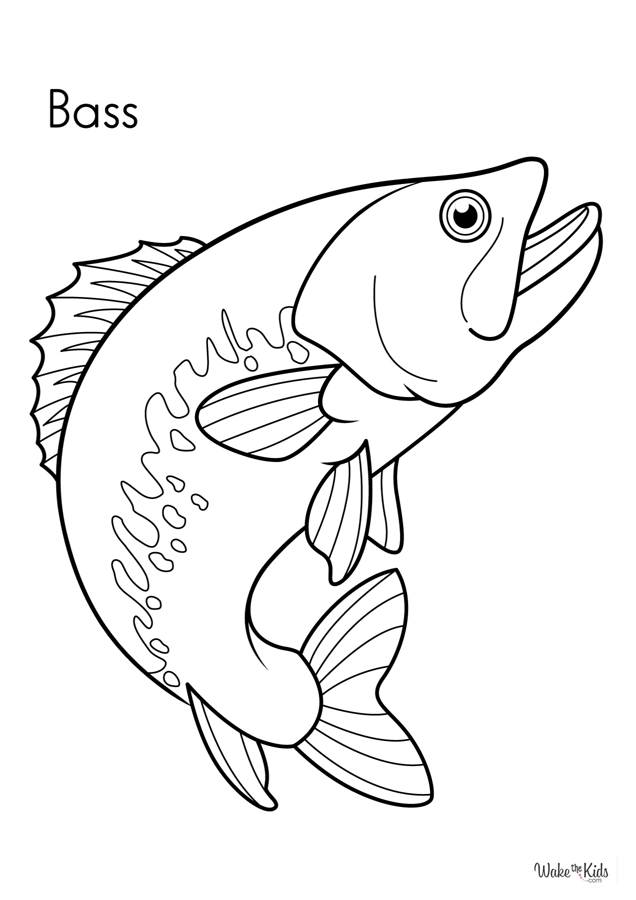 Bass Coloring Page Bass Coloring Page