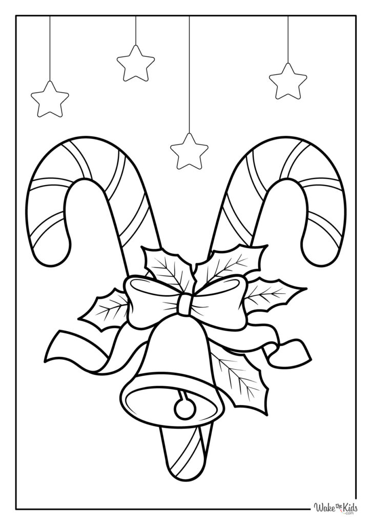 Candy Cane Coloring Pages (Free Printable PDFs) | WakeTheKids