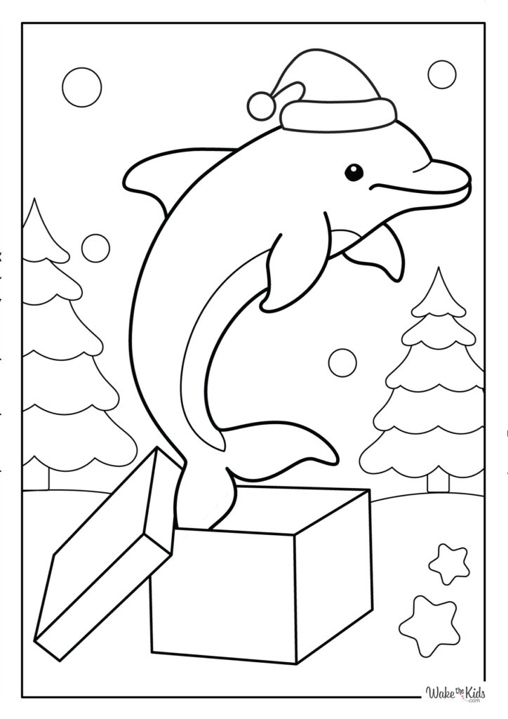 Dolphin Coloring Pages (Free Printable PDFs) | WakeTheKids